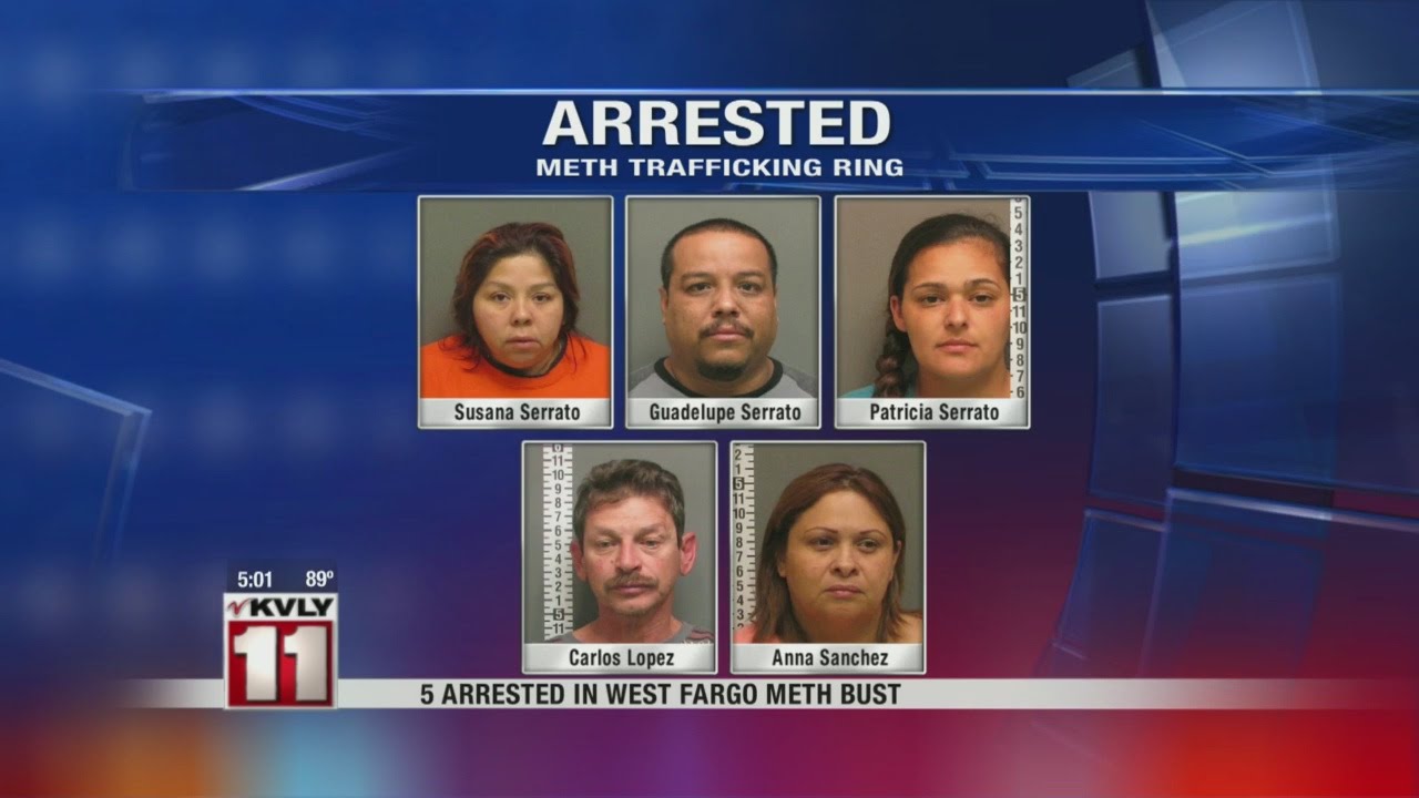 Five arrested in West Fargo in alleged drug trafficking ring