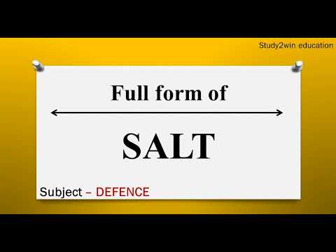 SALT ka full form | Full form of SALT in English | Subject - DEFENCE