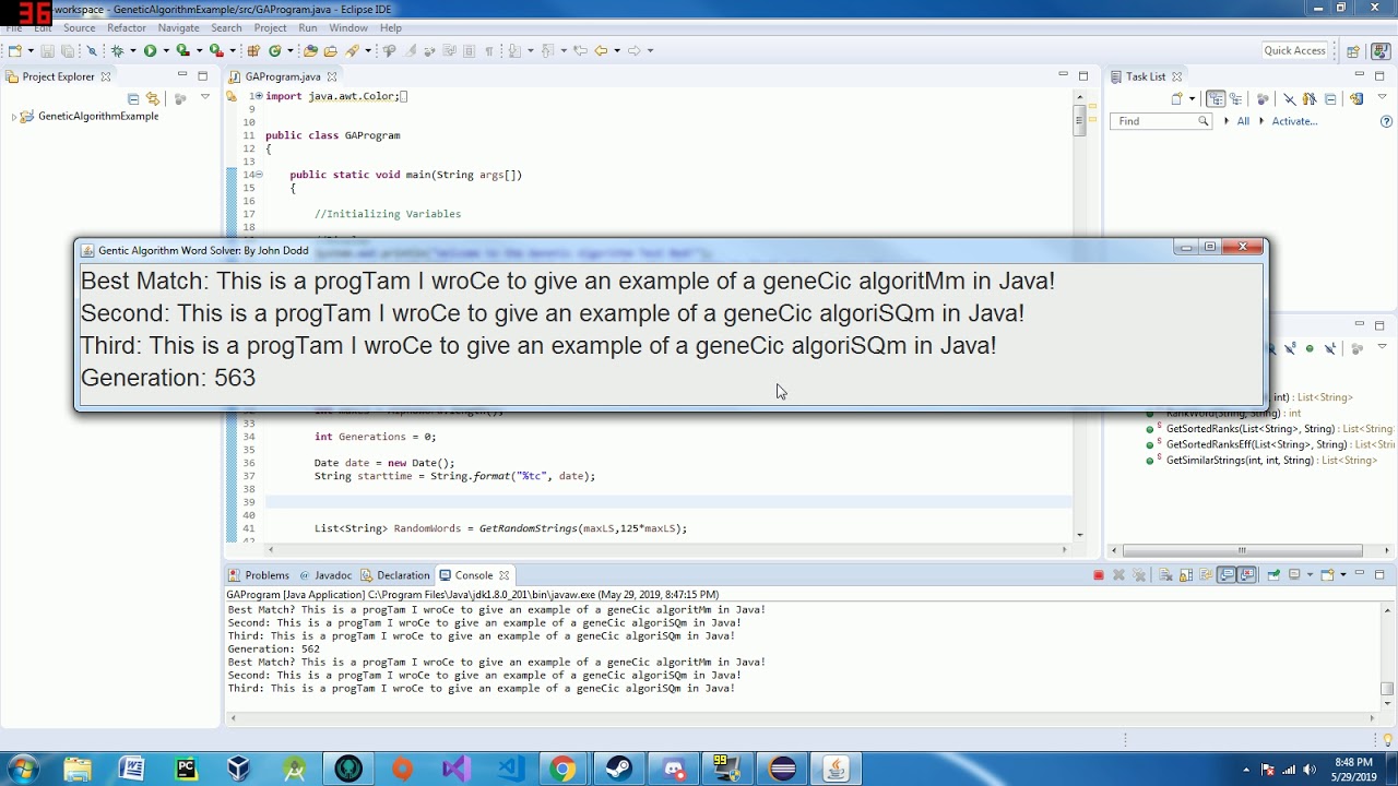 Java - String Solving Genetic Algorithm