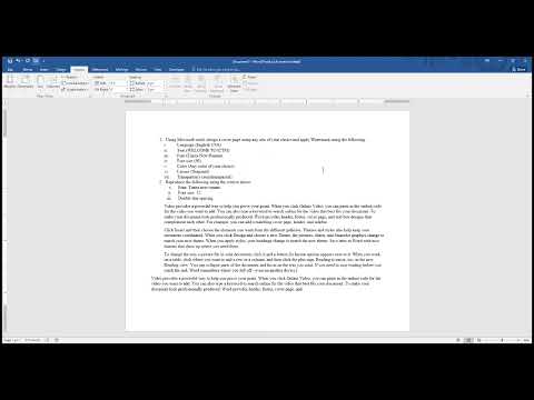 Changing Orientation and Paper Size in Word