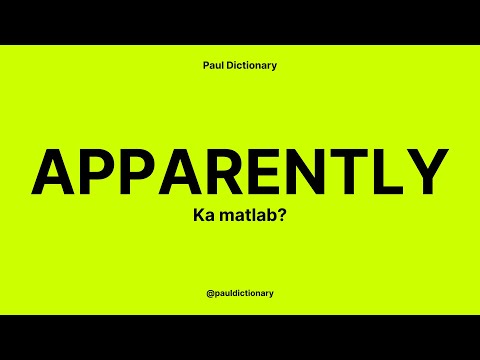 apparently Meaning in Hindi | Meaning of apparently | apparently ka matlab? | apparently क्या है?