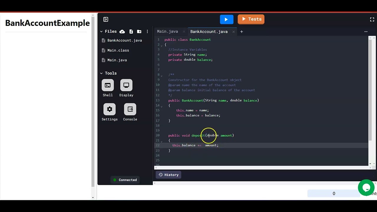 BankAccount Example   Java Class Design