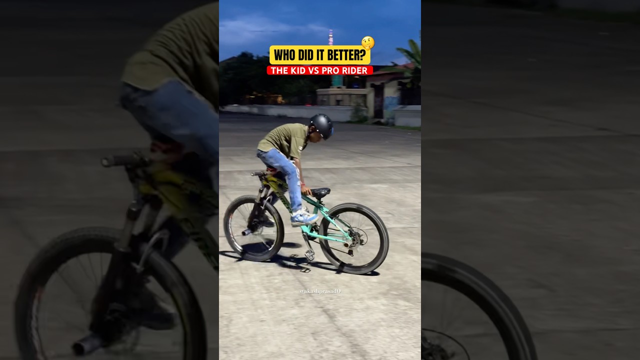Who did it better?🤔#stunt #shorts #subscribe #mtb