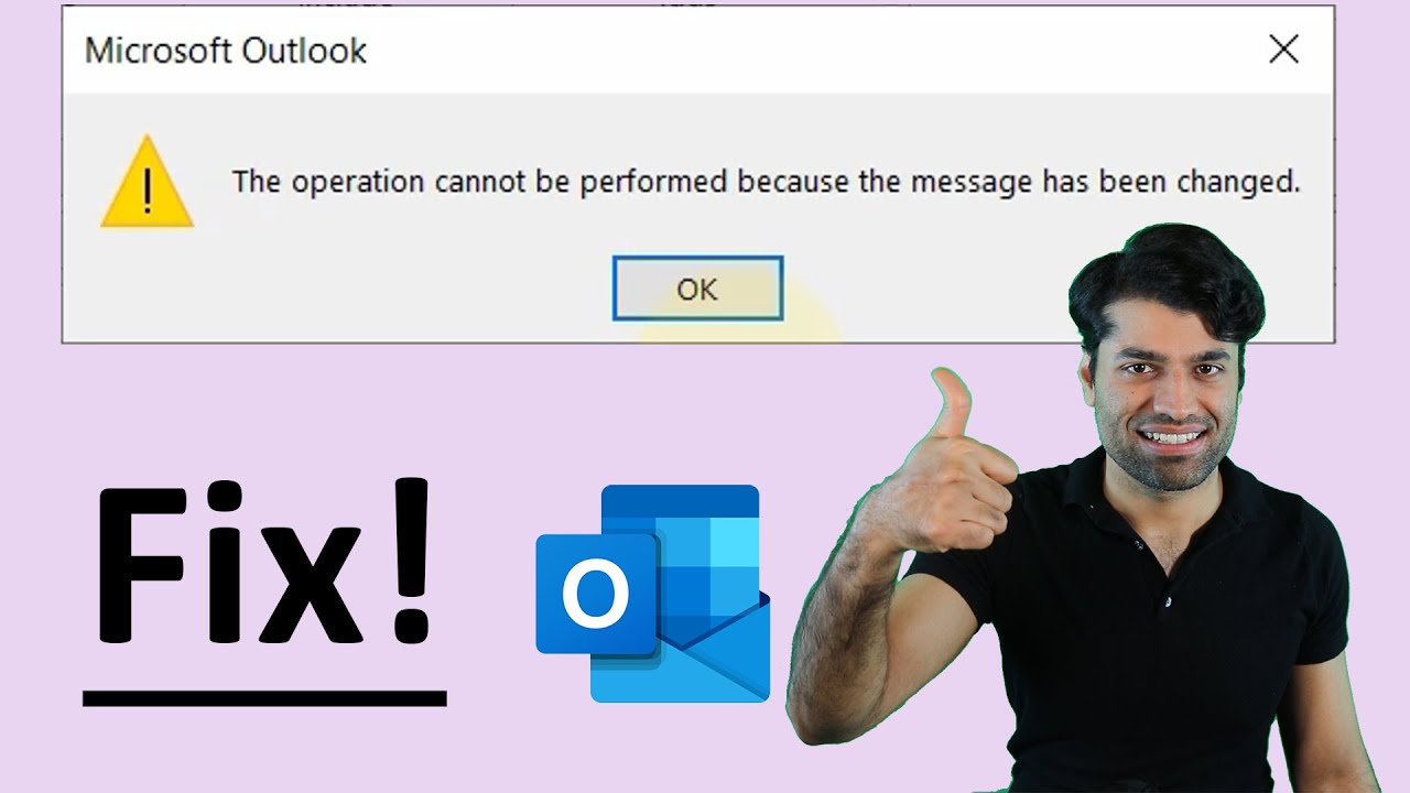 The operation cannot be performed because the message has been changed - Fix