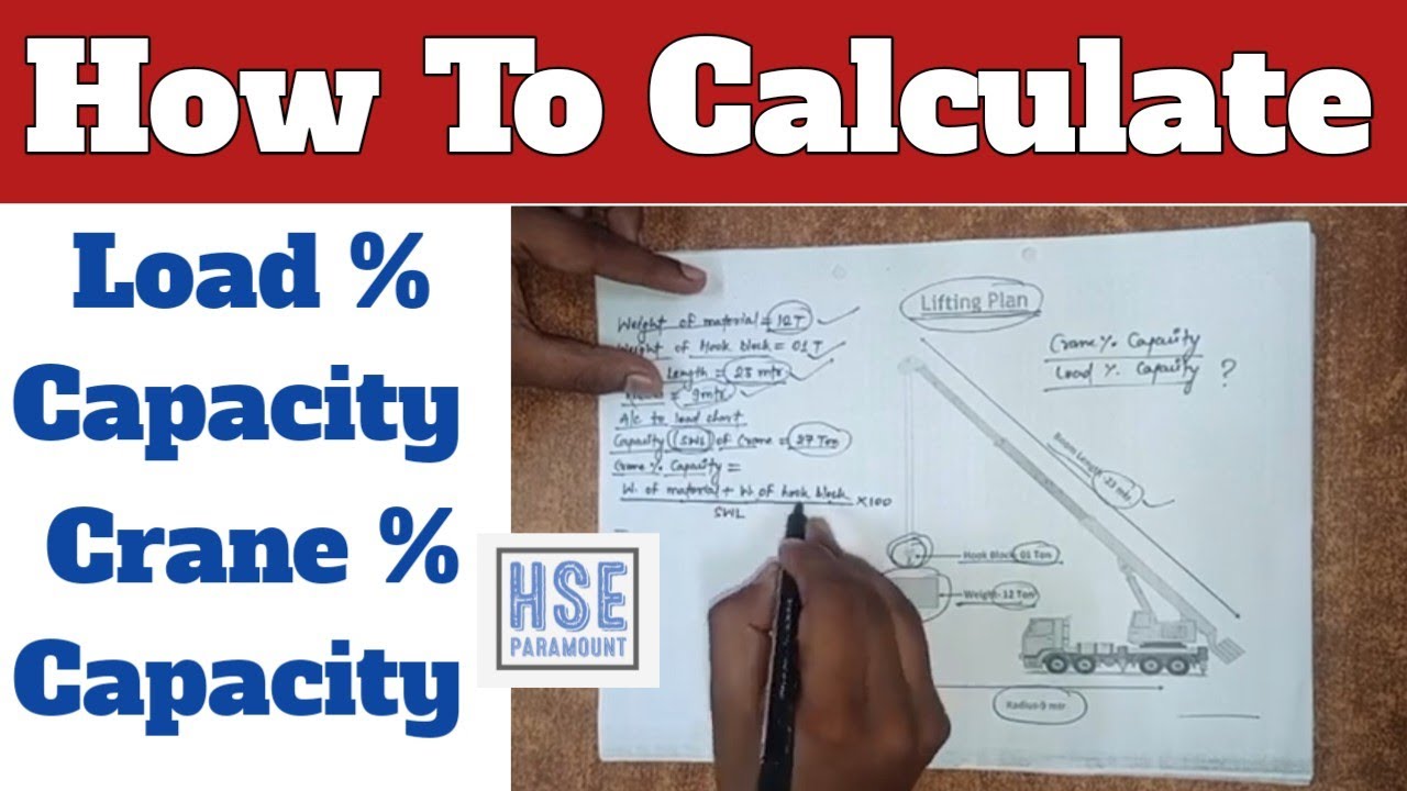 Lifting Plan | How to Calculate Crane % Capacity or Load % Capacity?  #hseparamount #cranesafety
