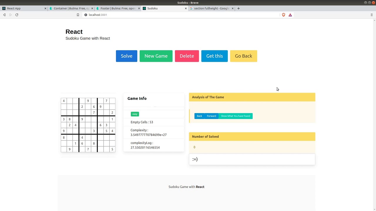 Using Bulma in React