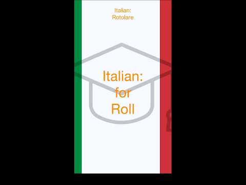 Italian for Roll #short #translation #italian