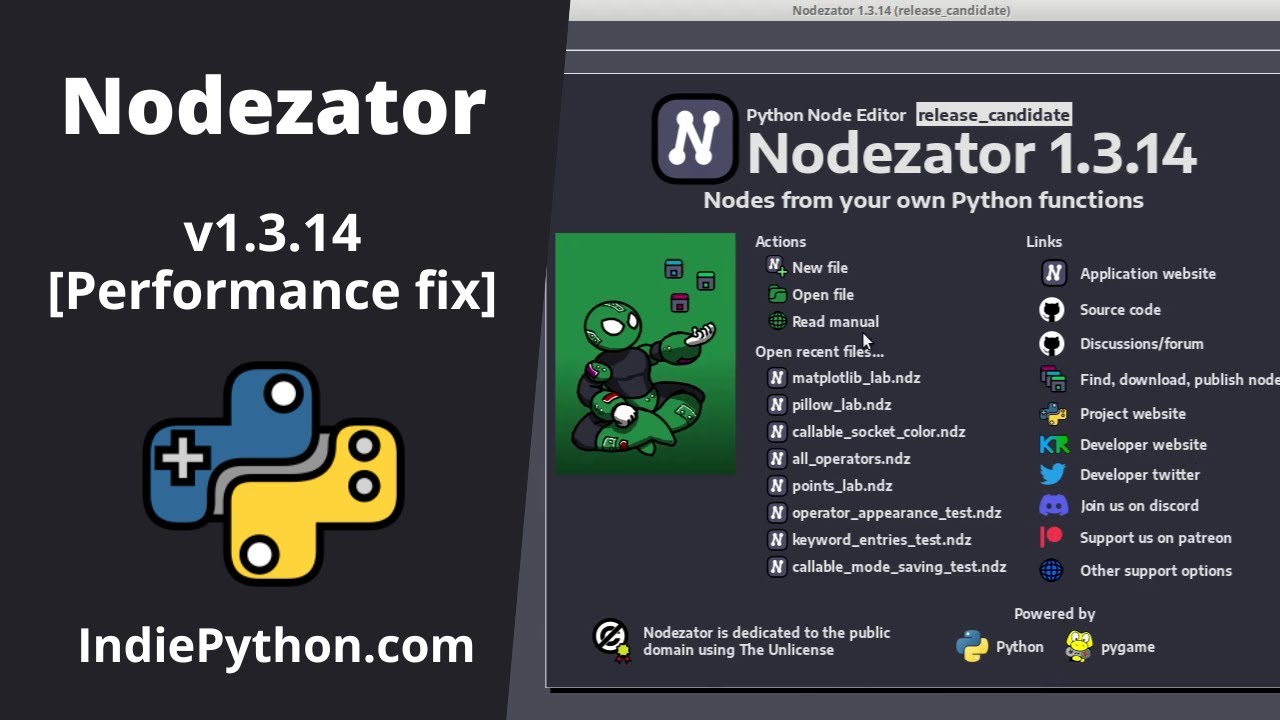 New Nodezator patch v1.3.14: Performance fix - Indie Python