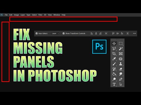 Photoshop Toolbar Missing | Photoshop Options Bar Missing | Missing Panels In Photoshop