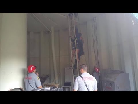 Video: Firefighters rescue ill man from water tower