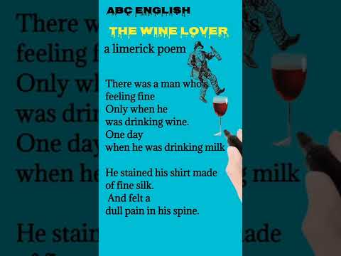The wine lover - a limerick poem #shorts #limericks #poems
