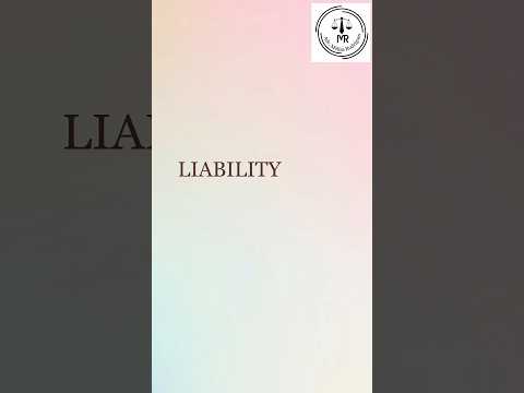 Meaning of the term Liability | Adv Melisa Rodrigues