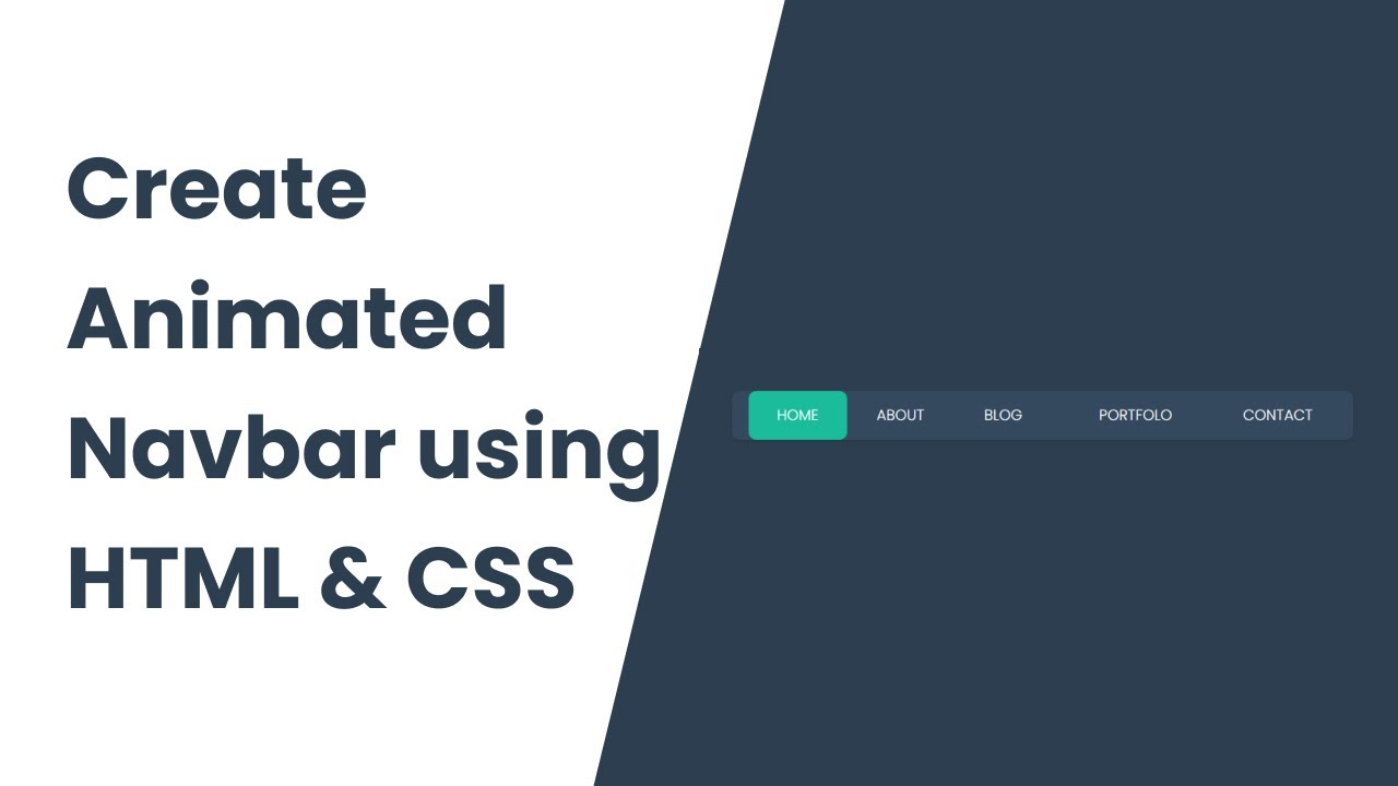 How to create an animated Navbar using HTML and CSS only | @CodeBumps