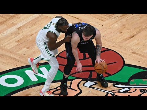 Jaylen Brown guarding Luka Doncic | 2024 NBA Finals