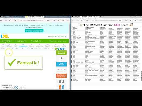 Determine the meanings of Greek and Latin roots (CE5)