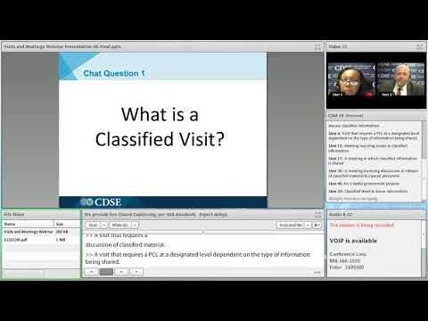 Visits and Meetings in the NISP: What's new?