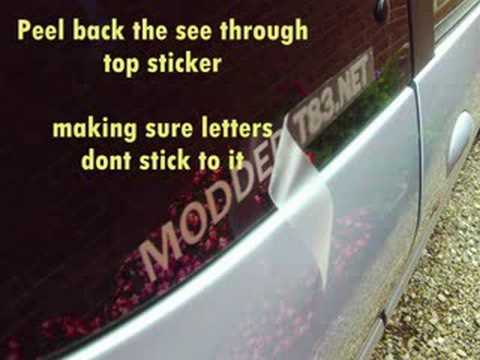 Modded Uk car sticker application
