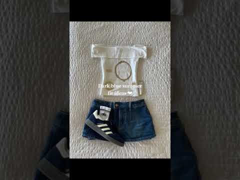 Summer dark blue fit ideas π€ Whatβs your favorite? #aestheticvibes #summer #teenlife #outfitideas