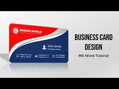Business Card Design in MS Word | Visiting Card Design Tutorial