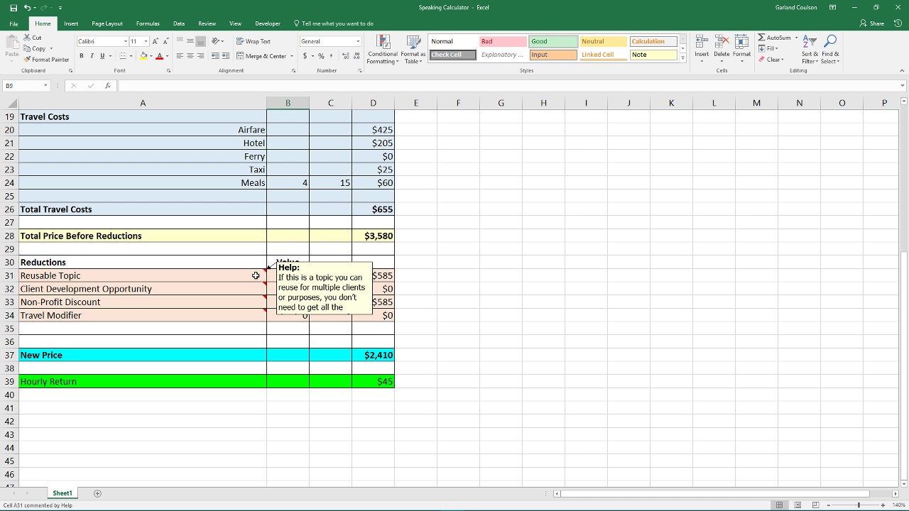 Speaking Quote Template