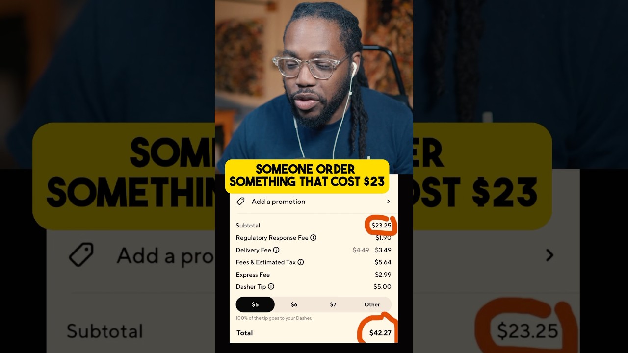 DOORDASH: Why Customers Don’t TIP (TOO Many Fees) #doordash #notipnotrip