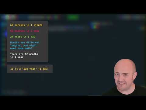 Day 11 - 100 Days of Code: Project Day! How many seconds in a year