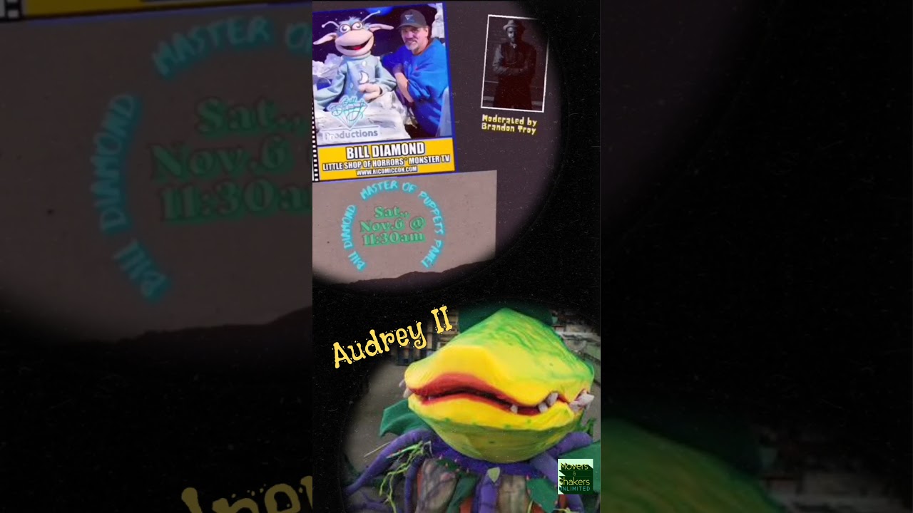 BILL DIAMOND 💎: Master of Puppets PANEL - Wielding the LITTLE SHOP OF HORRORS' 🎶 AUDREY II  #shorts