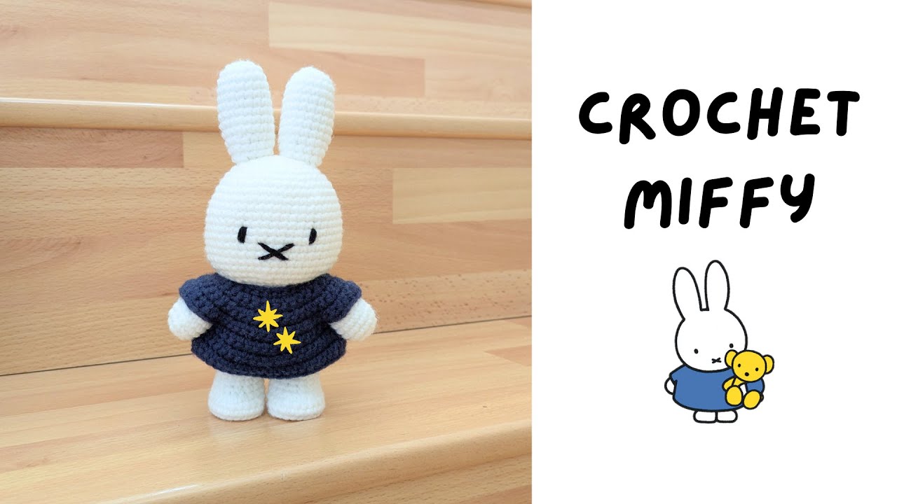 Crochet Miffy the Bunny! 🐰 Step by Step Crochet Amigurumi Tutorial | Cute Crochet Bunny Plushie