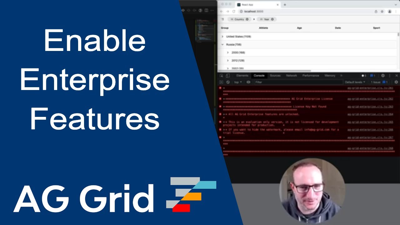 Quickstart Tutorial for  AG Grid Enterprise