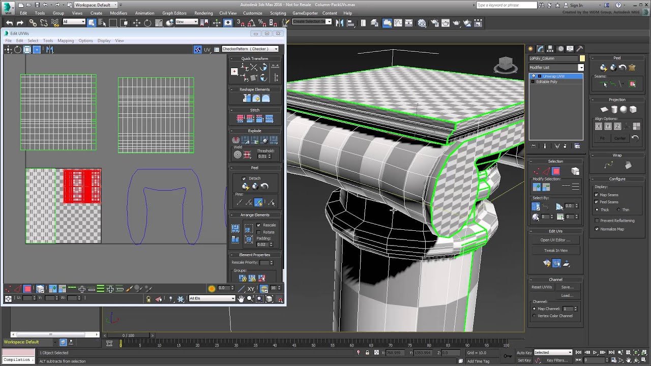 Using Normal Maps in 3ds Max - Part 5 - Packing UVs