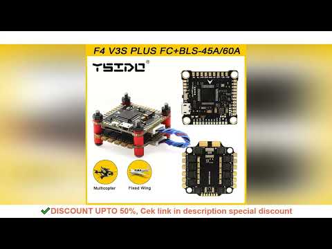 REVIEW YSIDO NEW F4 V3S PLUS Flight Control FC Support BetaFlight/INAV BLS-45A/60A 4in1 ESC Stack Fo