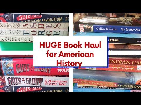 HUGE HOMESCHOOL BOOK HAUL! AMERICAN HISTORY LITERATURE! READ ALOUDS FOR AMERICAN HISTORY UNIT STUDY!