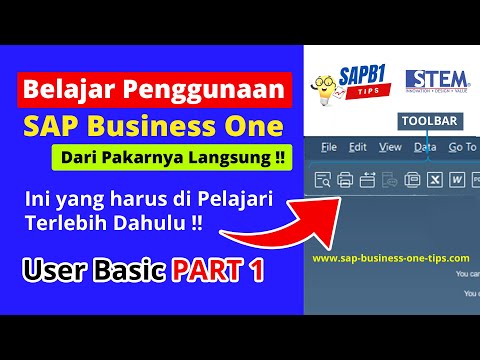 Belajar SAP Business One Bahasa Indonesia Untuk User Pemula - Part 1