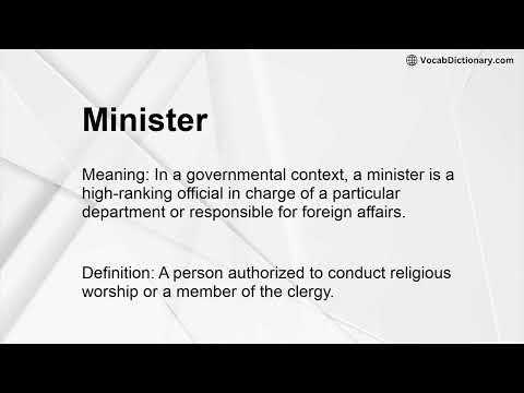 Minister Meaning
