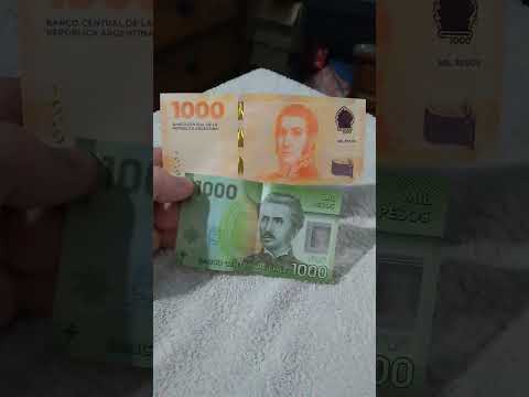 1000 Pesos Argentinos o 1000 Pesos Chilenos? #argentina #chile #peso #polimer