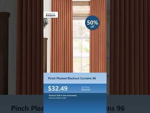 Pinch Pleated Blackout Curtains 96