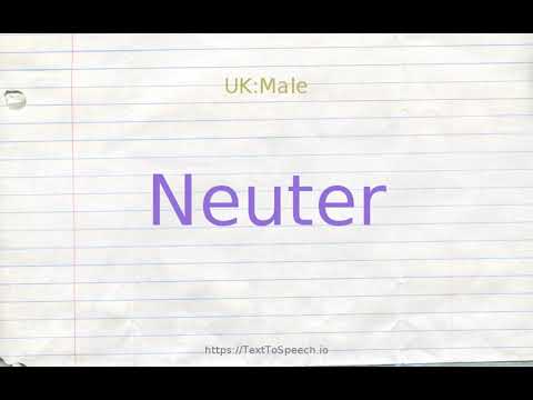 How to pronounce neuter