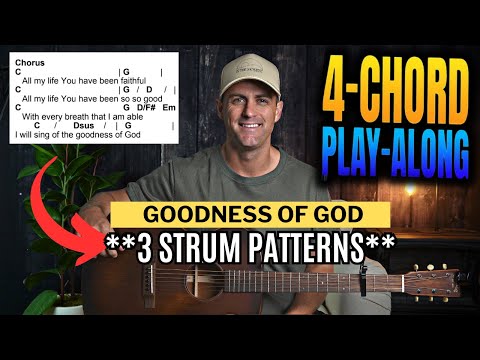 GOODNESS OF GOD || 4-Chord Guitar Lesson & Play-Along with Chords & Lyrics!