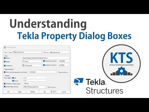 KTS - Understanding Tekla Properties Dialog Boxes