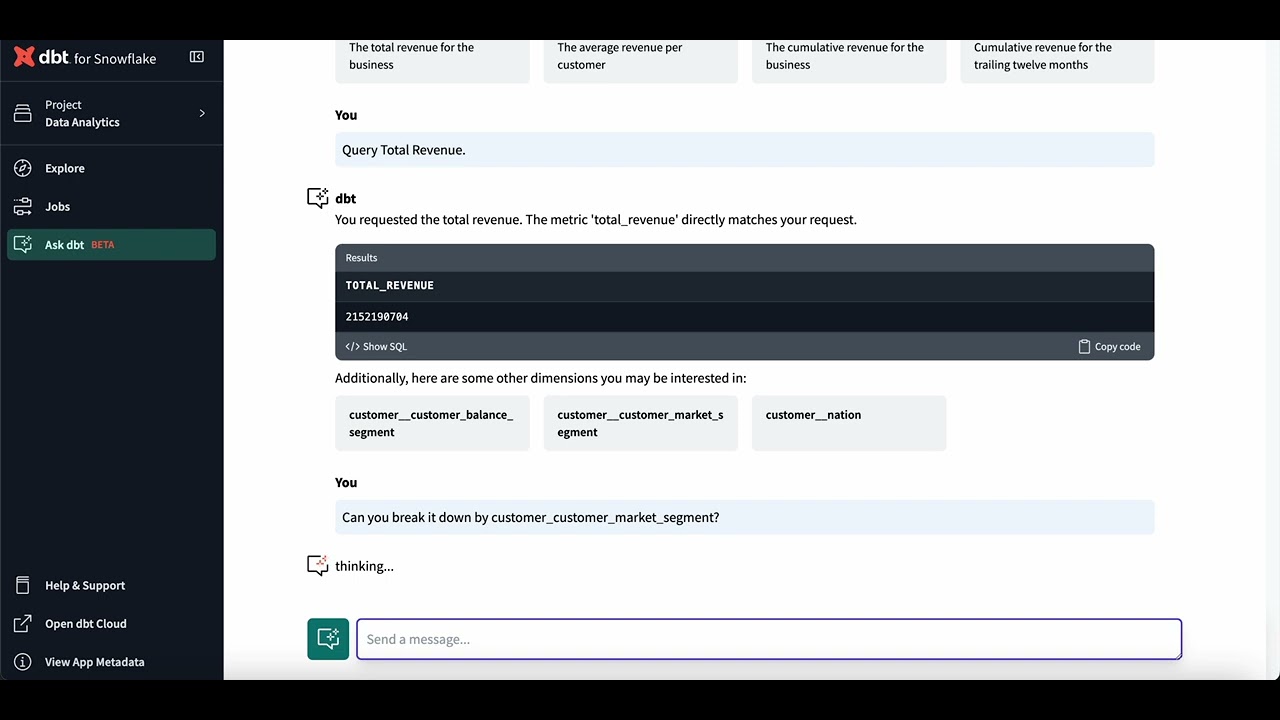 dbt Product Spotlight: Ask dbt