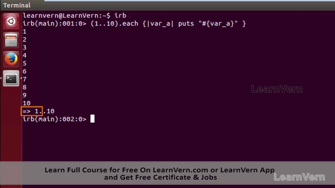 Ruby Range Operator Example