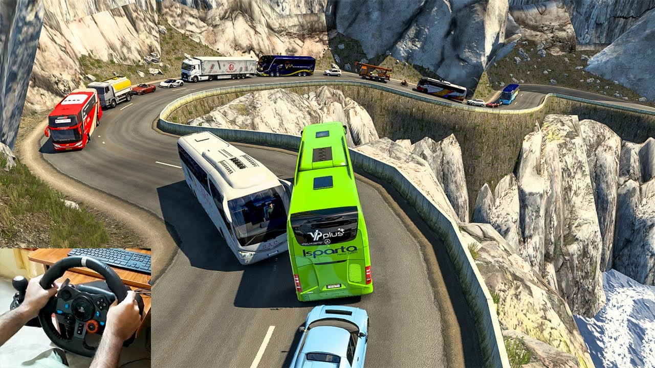 World’s Most Dangerous Roads | Bus Game | Steering Wheel Gameplay | ETS2