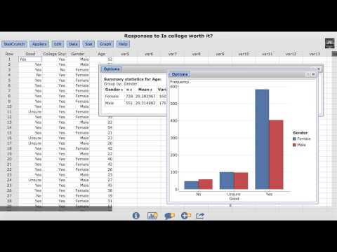 StatCrunch: Getting Started - Short Version Video Lecture - Statcrunch Tutorials for Beginners ...