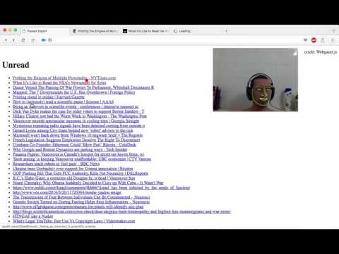 Reading the News, Episode 2: May 30, 2016 (Webgazer training)