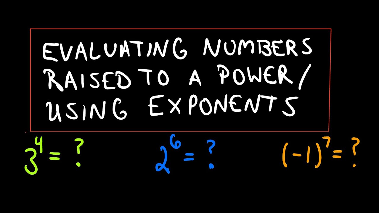 ❖ Evaluating a Number Raised to a Power  ❖