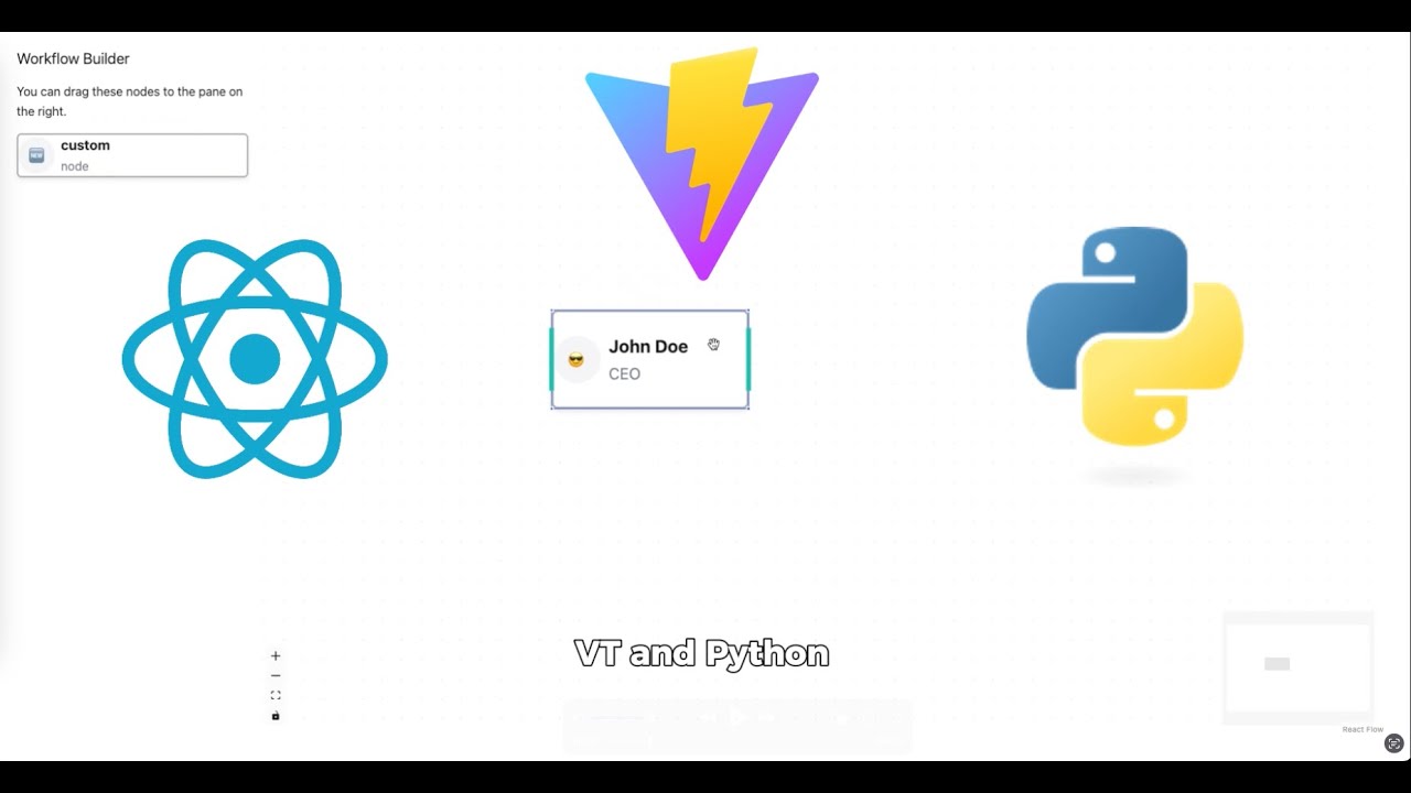 Workflow builder with react flow, python, and mongodb