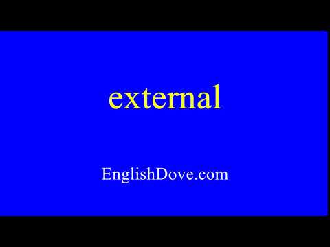 How to pronounce external in American English.
