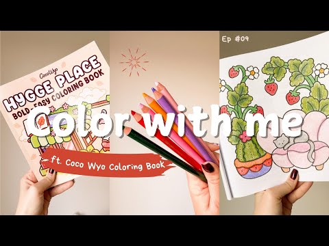 color with me (asmr) | Woomer colored pencils | Coco Wyo Coloring Book | hygge place