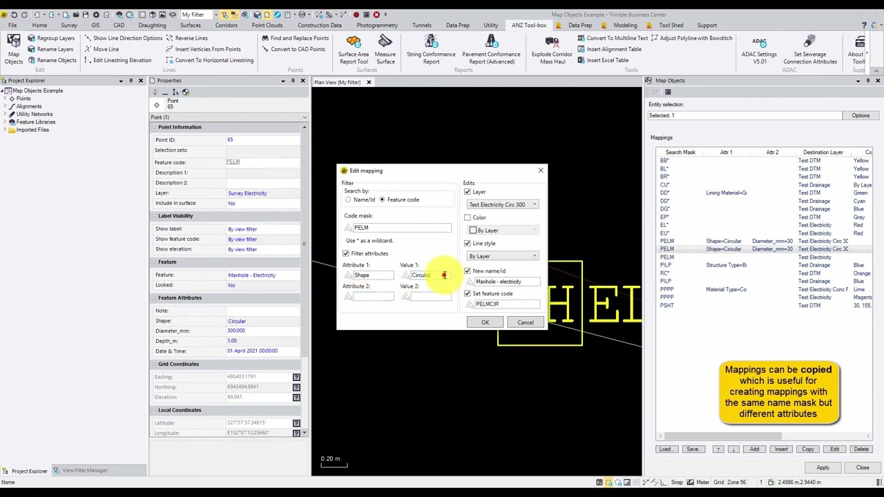 Trimble Business Center - Map Objects V1.1