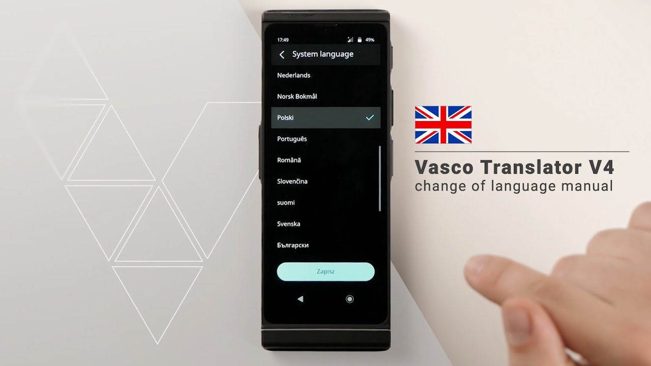 Vasco Translator V4 Tutorial: How to Change the Interface Language